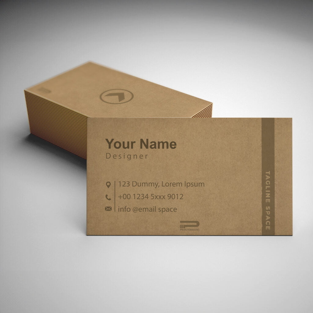 Kraft Paper Business Cards - Printomatic